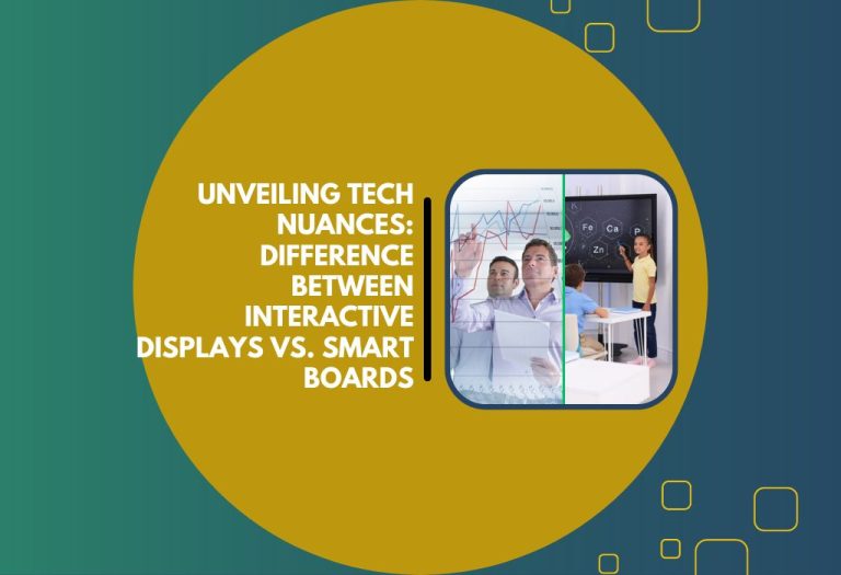 Unveiling Tech Nuances: Interactive Displays vs. Smart Boards